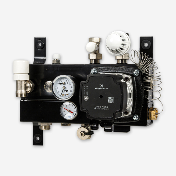 VTE SLIM Verdeler Grundfos A Label - 1 groeps - vloerverwarming VTE SLIM Verdeler Grundfos A Label - 1 groeps - vloerverwarming